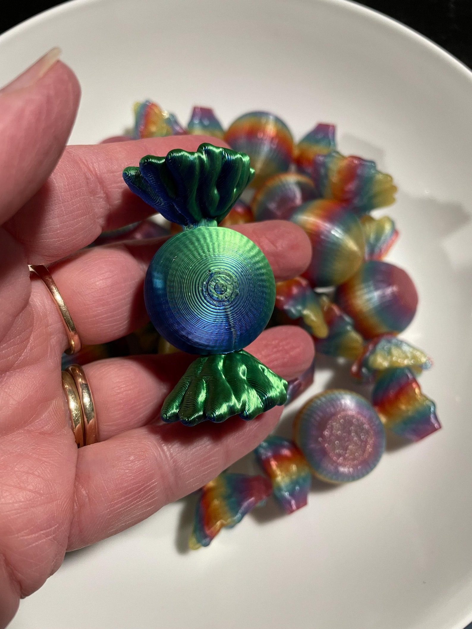 3D Printed Candy Fidget Spinner: Desk & Christmas Decor - Etsy