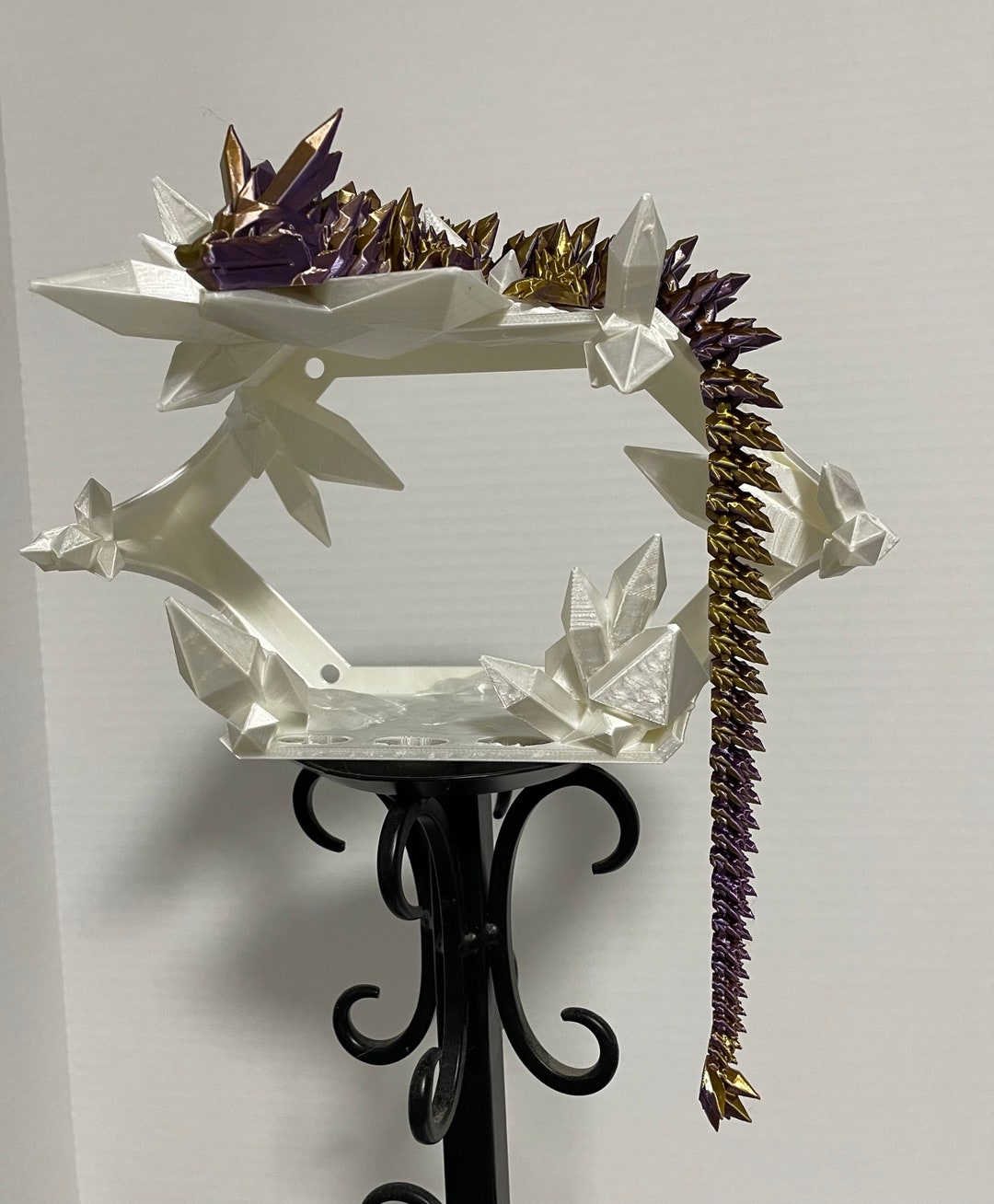 Dragon Crystal Display Stand, Dragon Decor, Dragon Display Wall Mount ...
