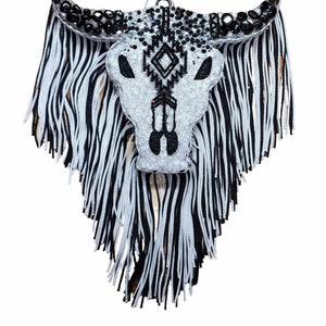 4 Inch Black & White Fringe - Etsy