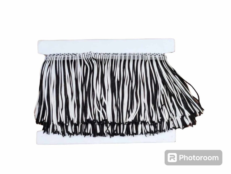 4 Inch Black & White Fringe - Etsy