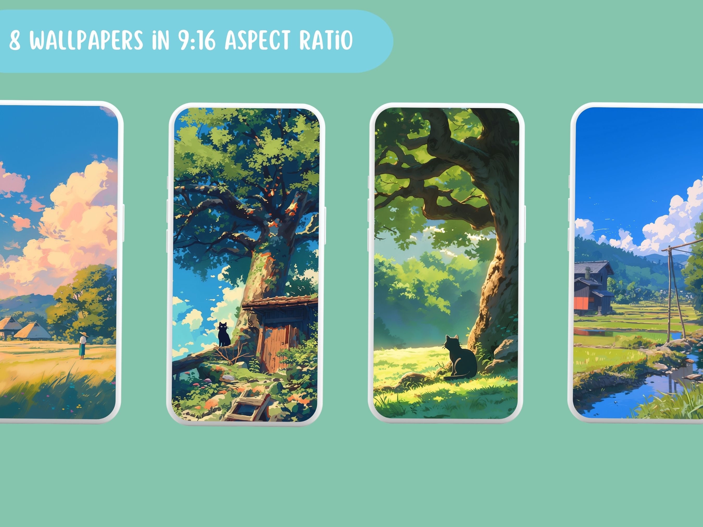 Studio Ghibli Inspired Wallpaper Cat Wallpaper Nature Wallpaper Anime ...