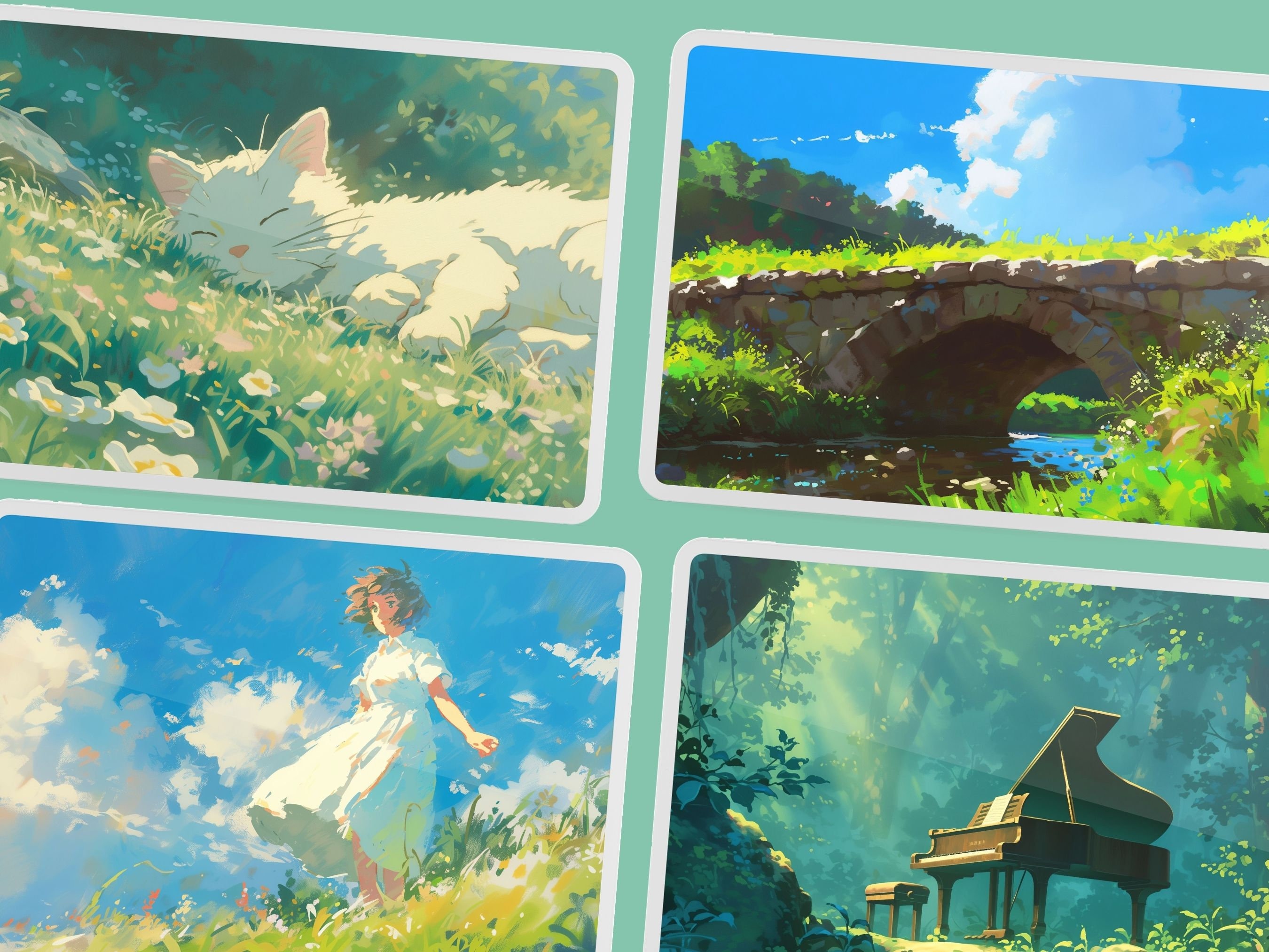 Studio Ghibli Inspired Wallpaper Cat Wallpaper Nature Wallpaper Anime ...