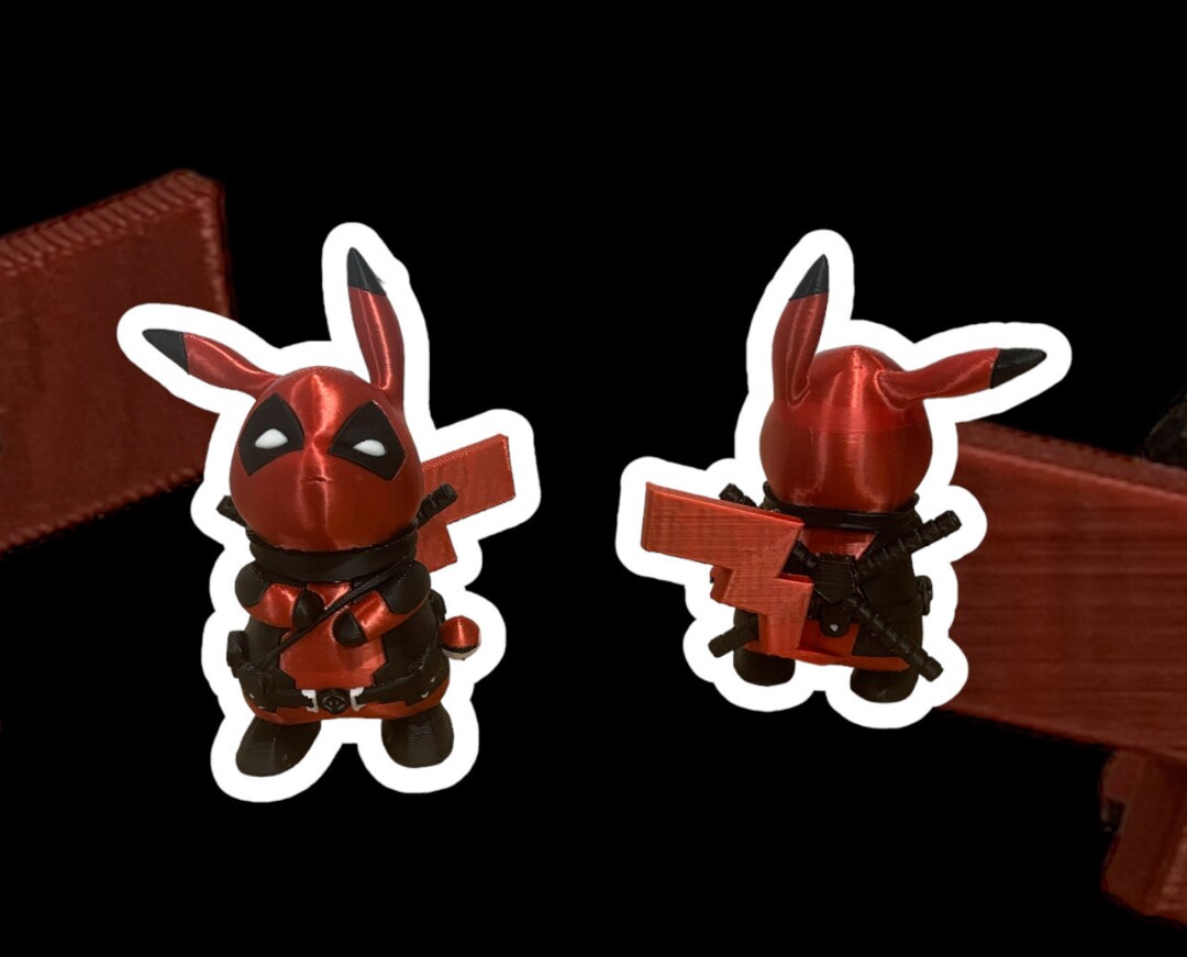 Pikapool Pikachu Action Figure 3D Collection Action Figure Deadpool Remix Mashup - Etsy