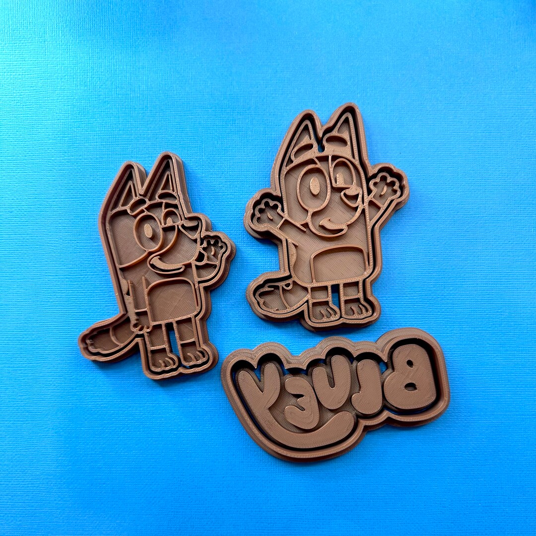 Bluey Cookie Cutter Set Embosser Cutter Stamp Playdoh Tools Fondant Kit ...