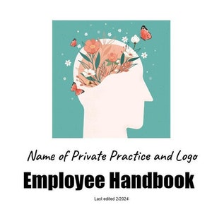 Employee Handbook, Private Practice, Editable Employee Handbook ...