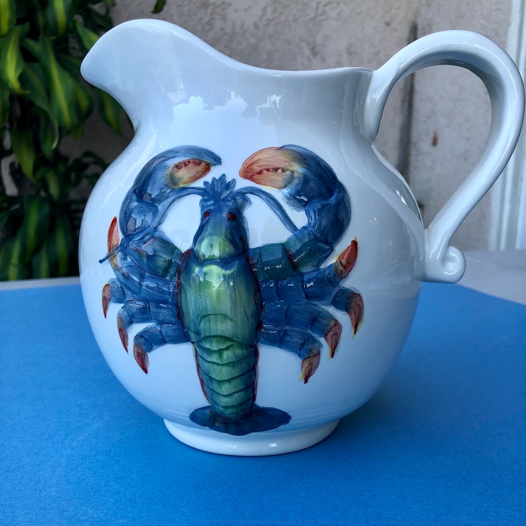 Maxcera Lobster Crayfish White Pitcher - Etsy