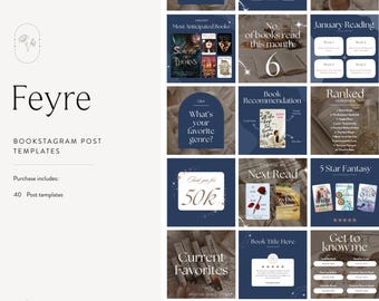 Elain Instagram Posts | Bookstagram Templates for Instagram | Editable ...