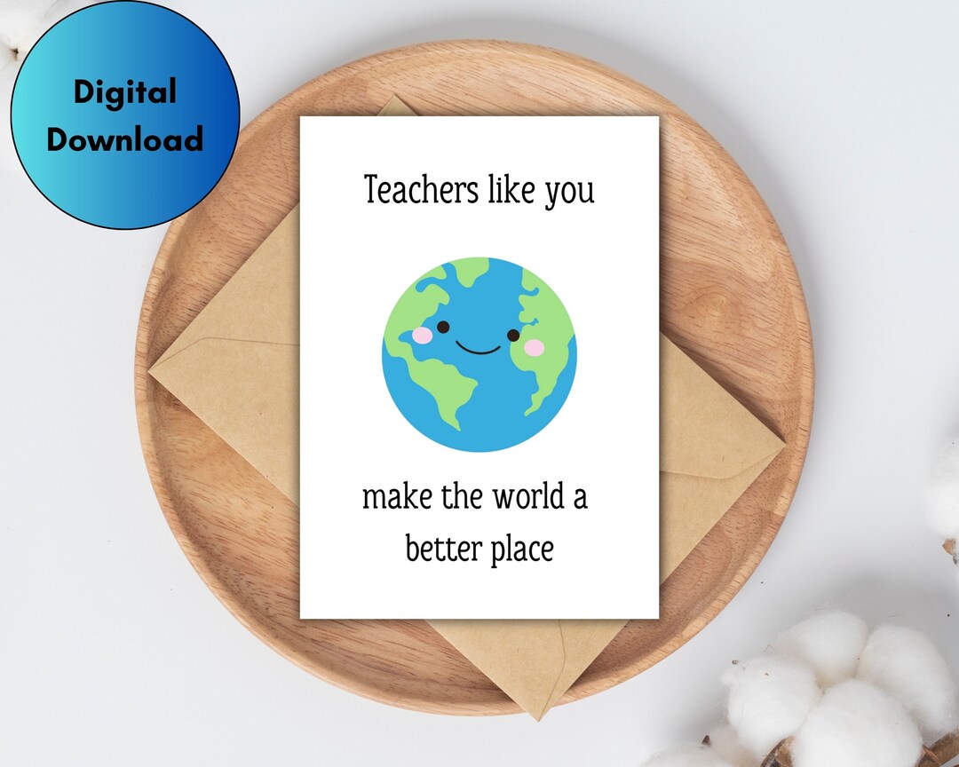 Teacher's Like You, Printable Teacher Appreciation Card, 5 X 7 ...