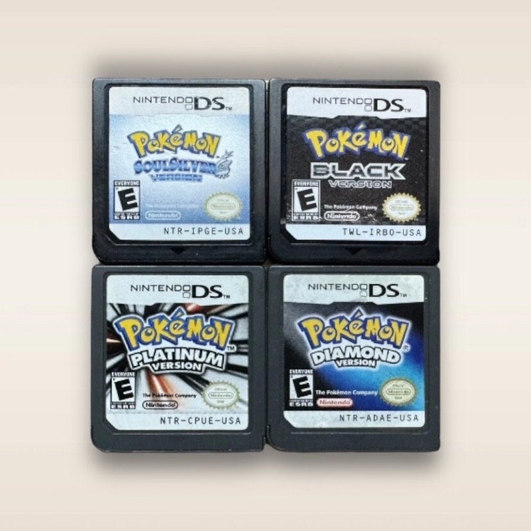 Pokemon DS Game Bundle Pokemom Diamond Soulsilver Black Platinum ...