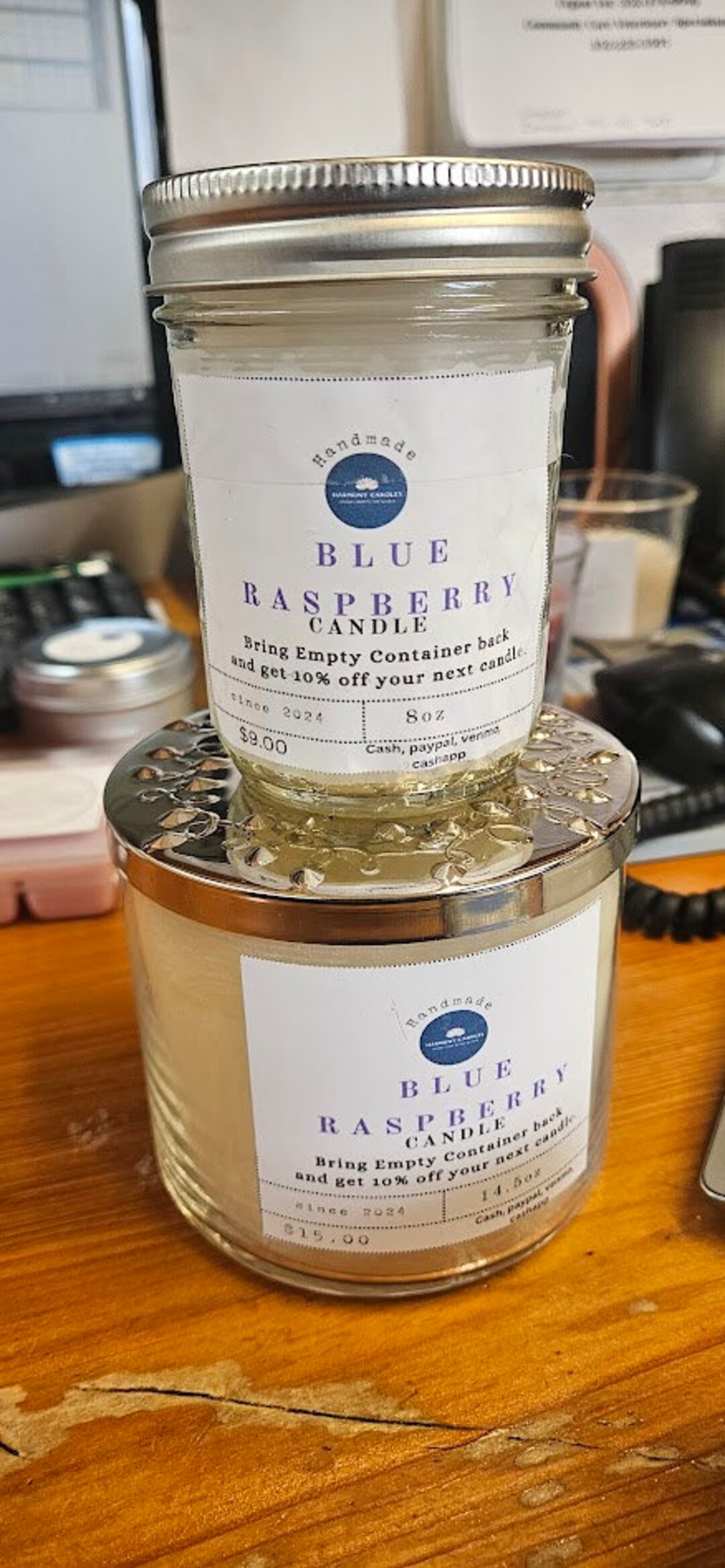 Blue Raspberry Scented Candle - Etsy