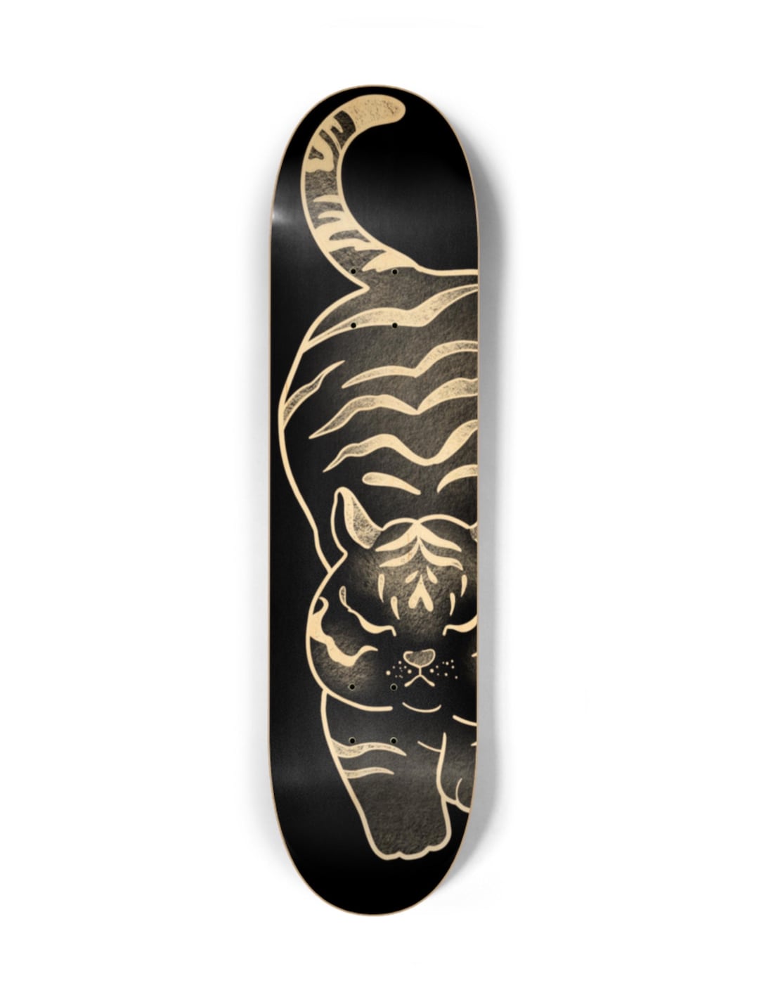 Le Chonk Chubby Tiger Art Skateboard Deck - Etsy