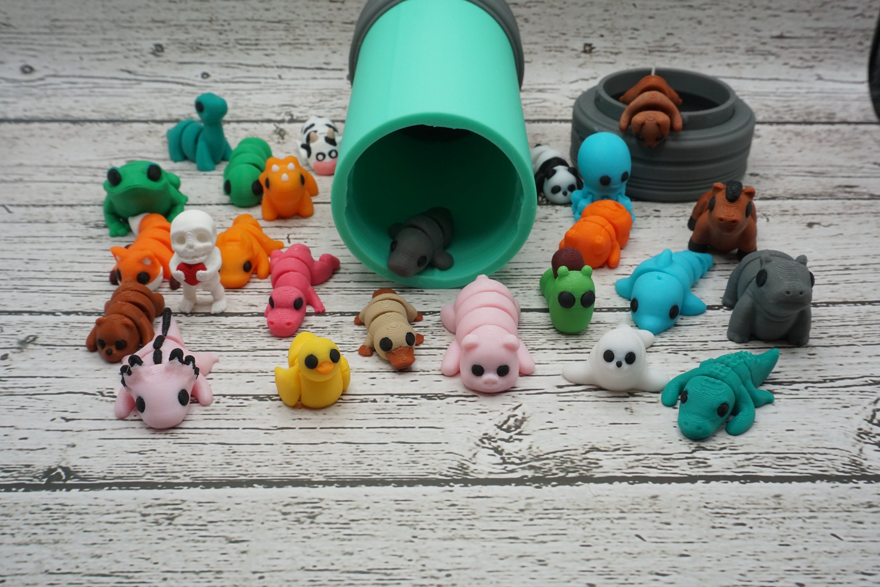 3D Printed Articulated Mini Animals Sensory Toys - Etsy