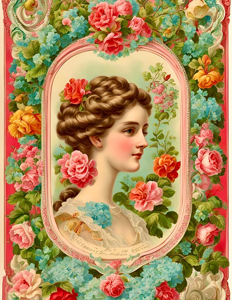 Elegant Victorian Ephemera Digital Paper Pack - Etsy