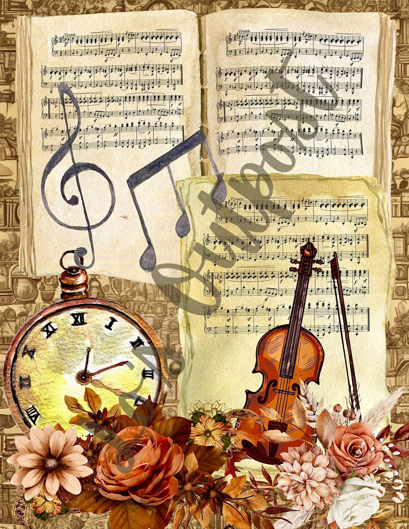 Victorian Elegance: Antique Floral Paper Collection - Etsy