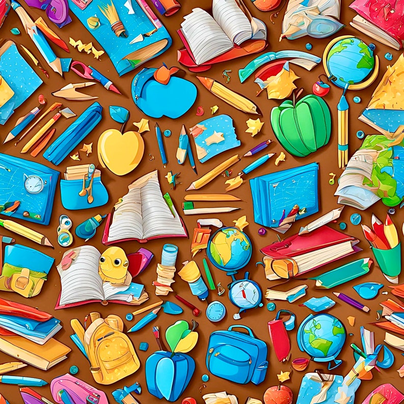 Back to School Days Digital Paper Pack - 10 Printable Sheets - Etsy