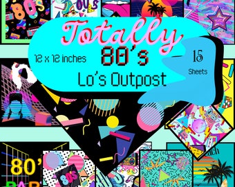 Totally 80's Digital Paper Pack for Scrap-booking and Paper Craft - Etsy