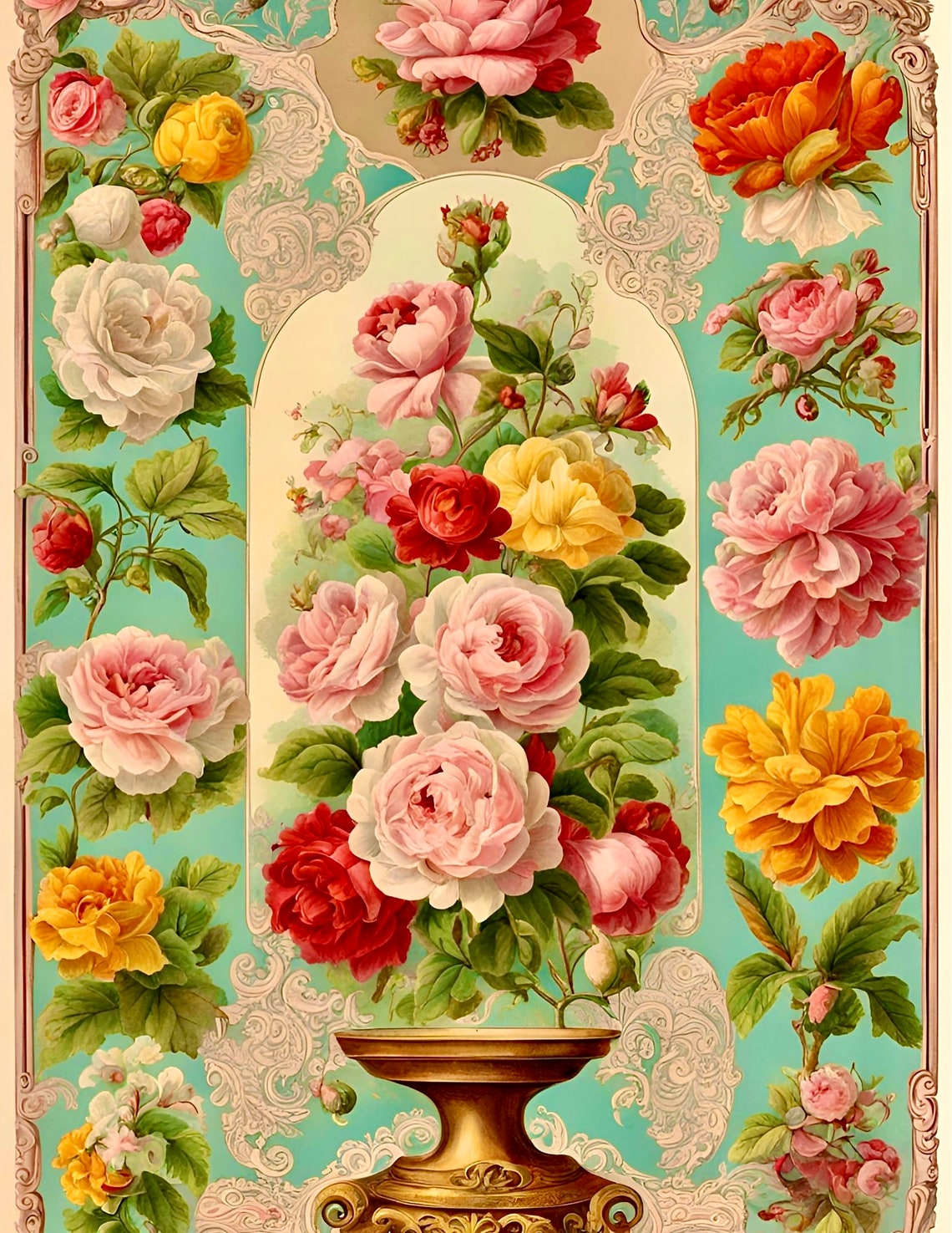 Elegant Victorian Ephemera Digital Paper Pack - Etsy