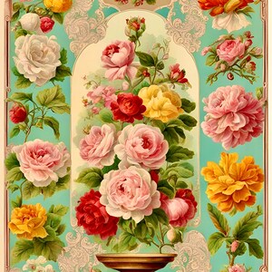 Elegant Victorian Ephemera Digital Paper Pack - Etsy