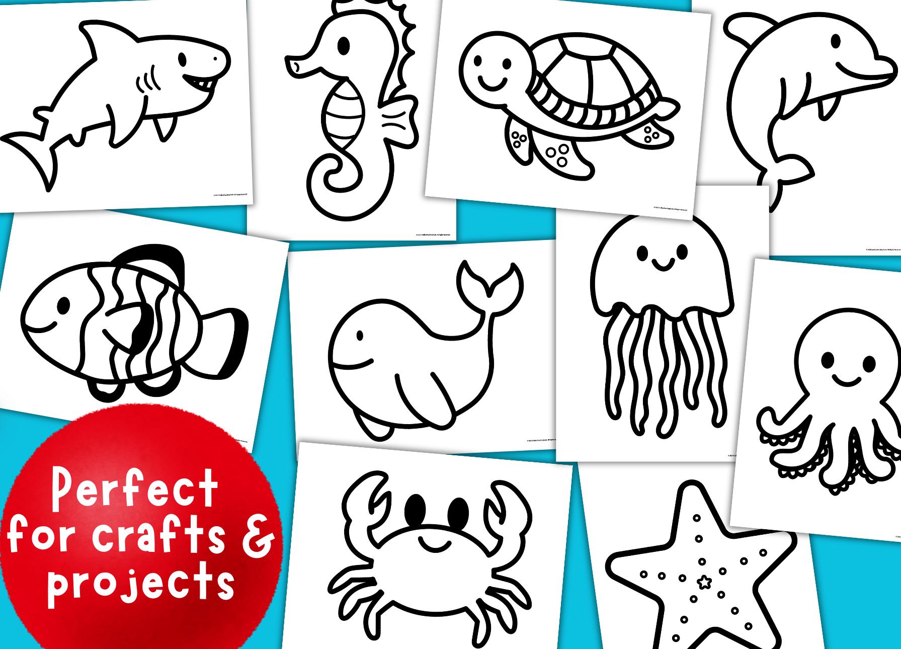 Sea Creature Cut Out Template