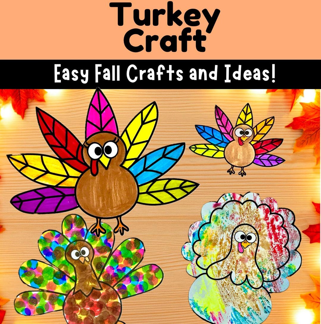 Thanksgiving Turkey Craft Kit – Fun Kids Activity for Fall, Holiday ...