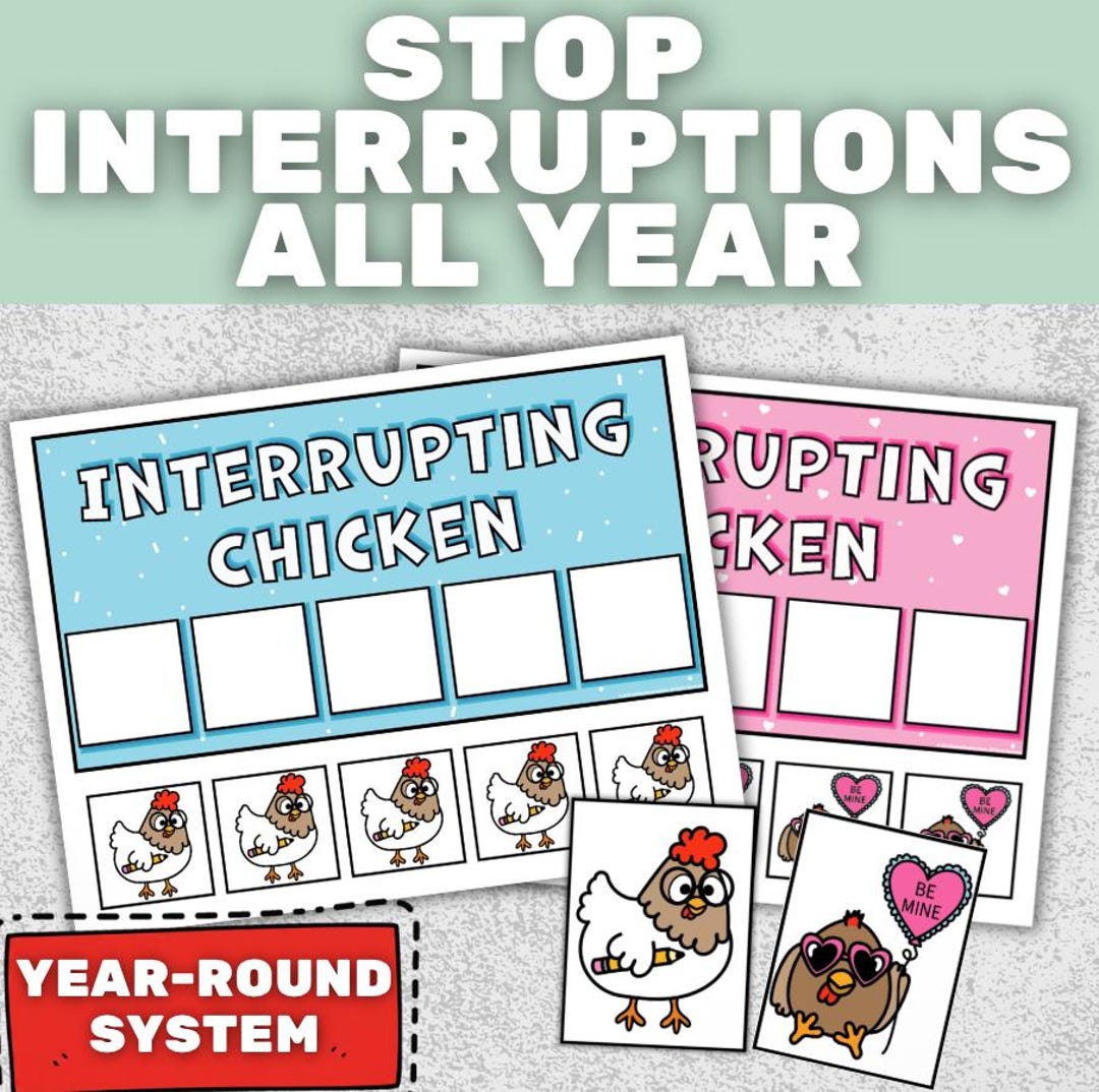 Interrupting Chicken Behavior Charts: Positive Behavior Management Tool ...
