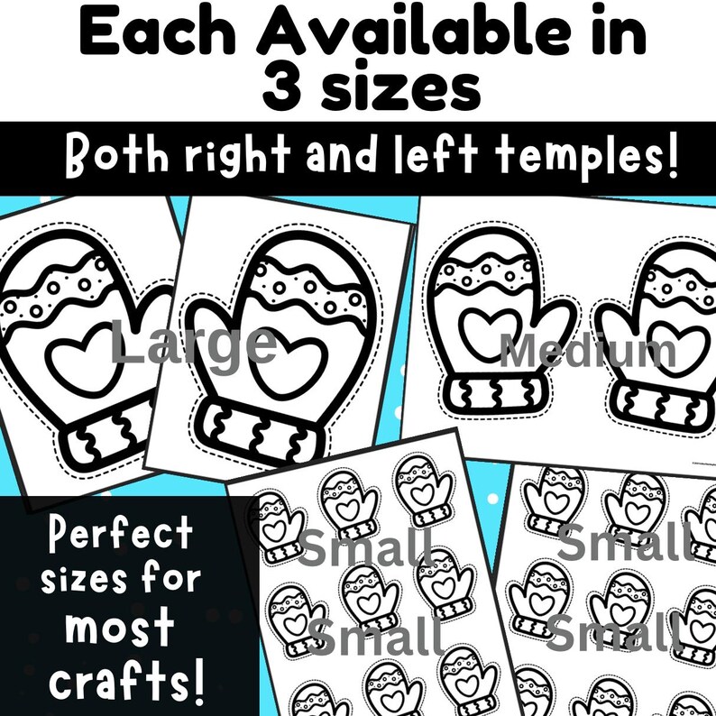 Winter Mitten Cut-out Templates | Classroom Crafts (digital Download ...
