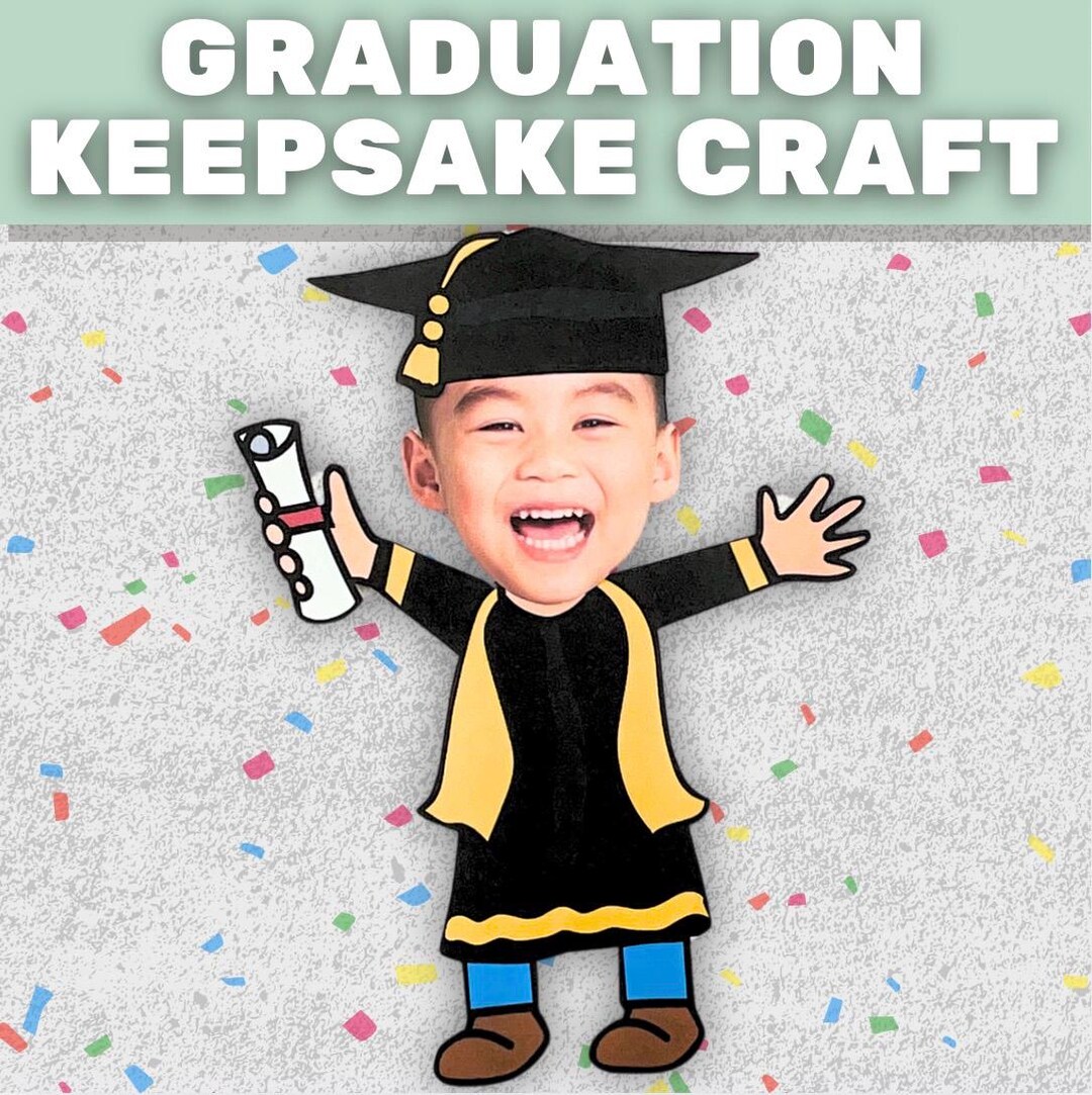 Graduation Cap and Gown Craft | Student Photo Keepsake for End of Year ...