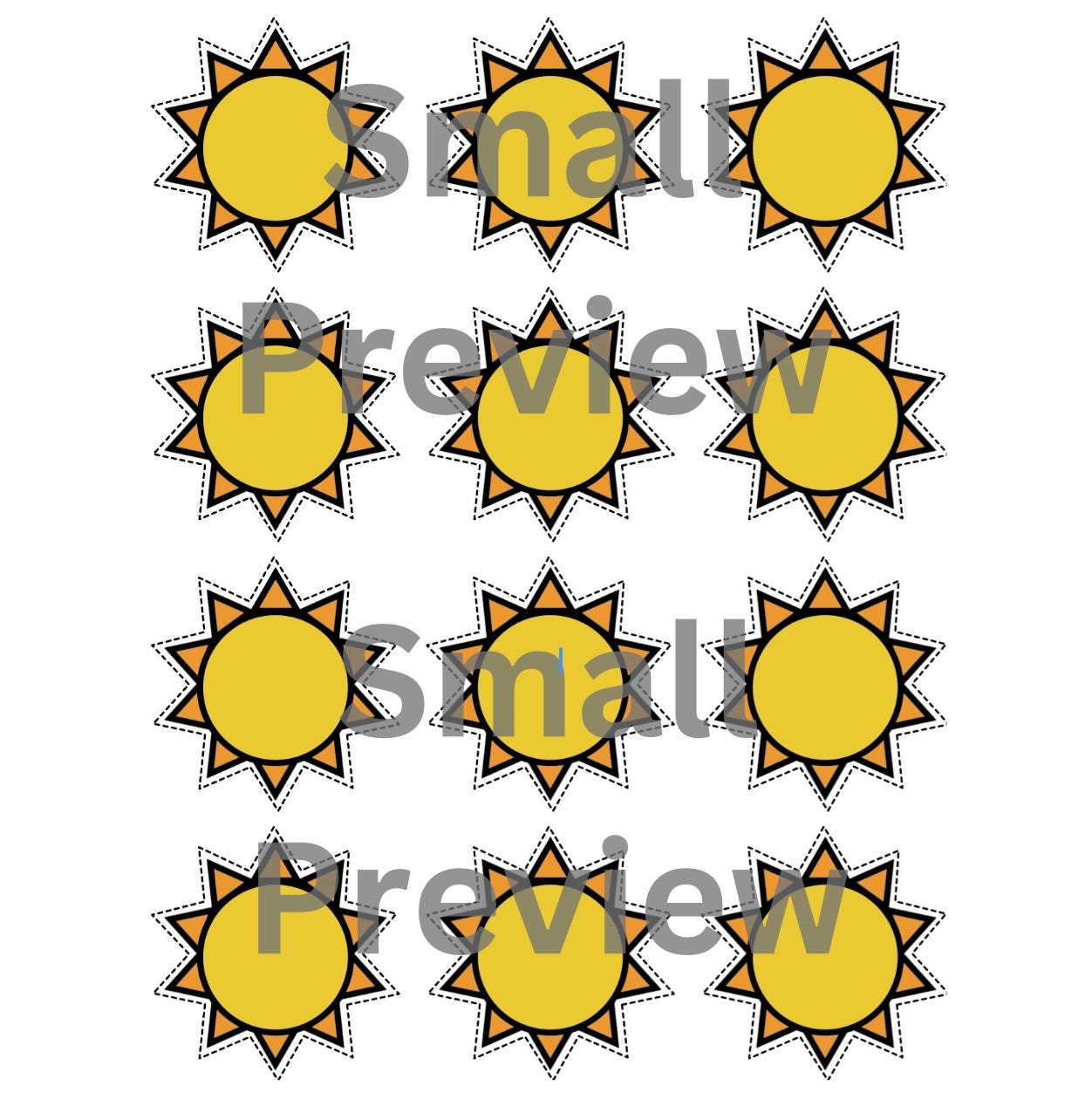 Sun Cut-out Templates for Classroom Decor and Crafts | 5 Sizes ...