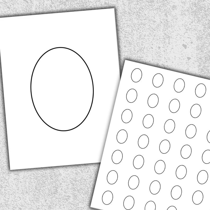 Oval Templates Printable | 2D Oval Shape Outlines for Tracing, Crafts ...