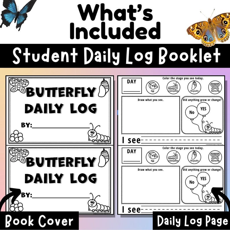 Butterfly Life Cycle Observation Journal | Spring Science for K-2 ...