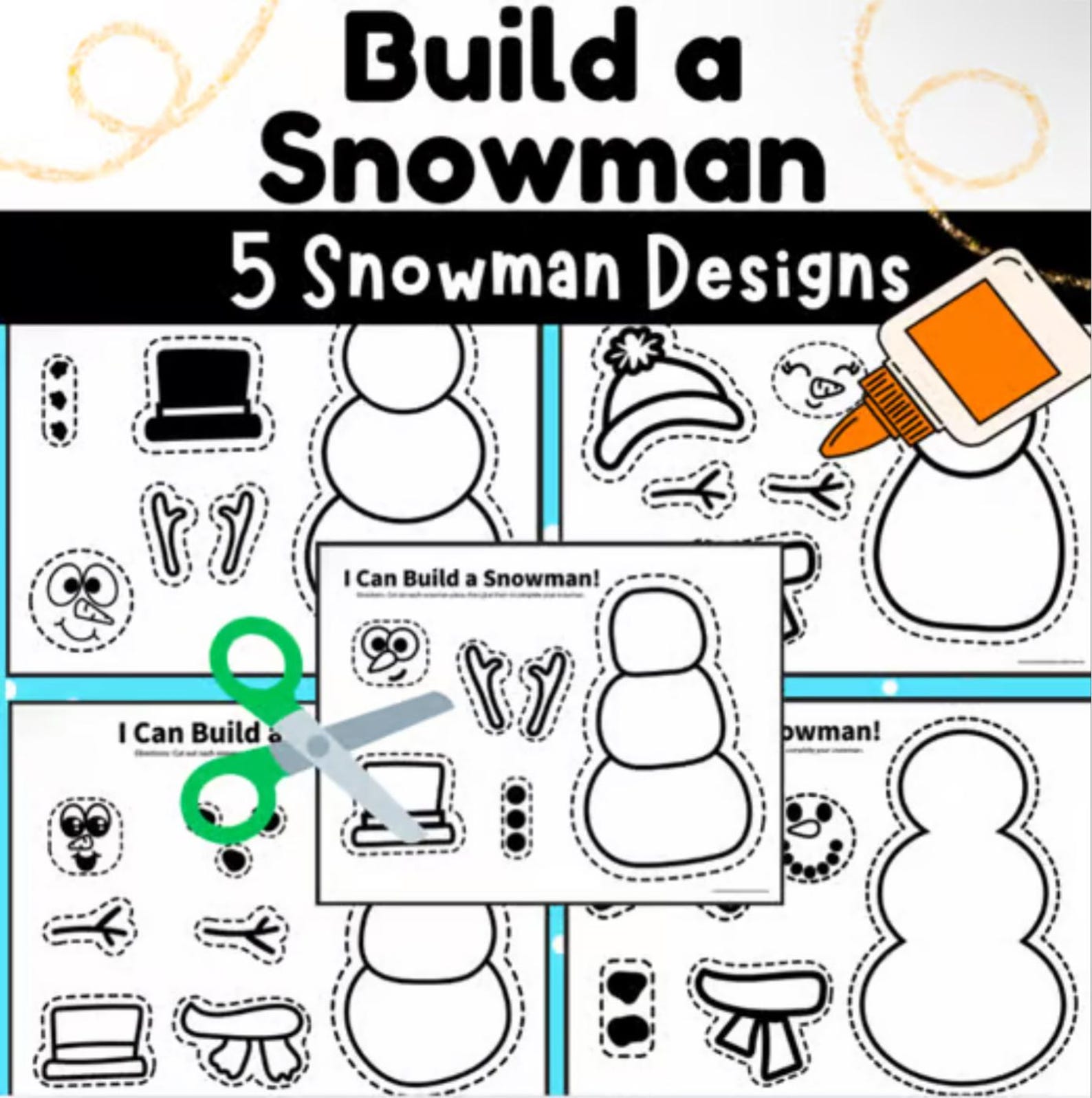 Build a Snowman Activity Pack | Winter STEM Crafts (printable PDF ...