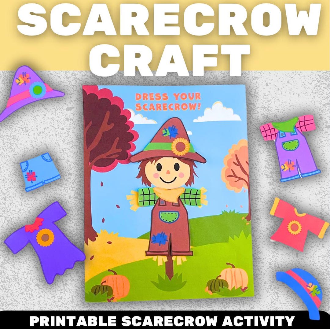 Printable Fall Scarecrow Craft for Kids | DIY Autumn Activity | Prek ...