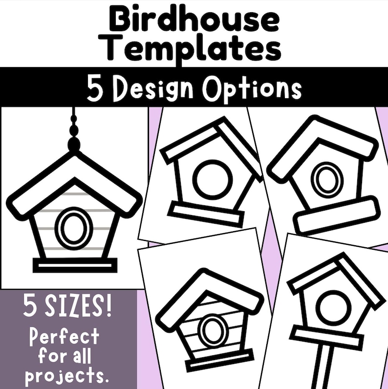Printable Birdhouse Templates: Spring Craft Activity (digital Download ...