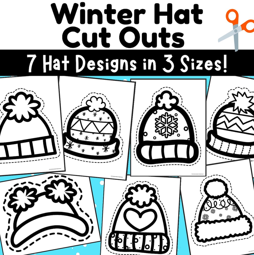 Winter Hat & Beanie Templates | 7 Unique Designs, 3 Sizes | Printable ...