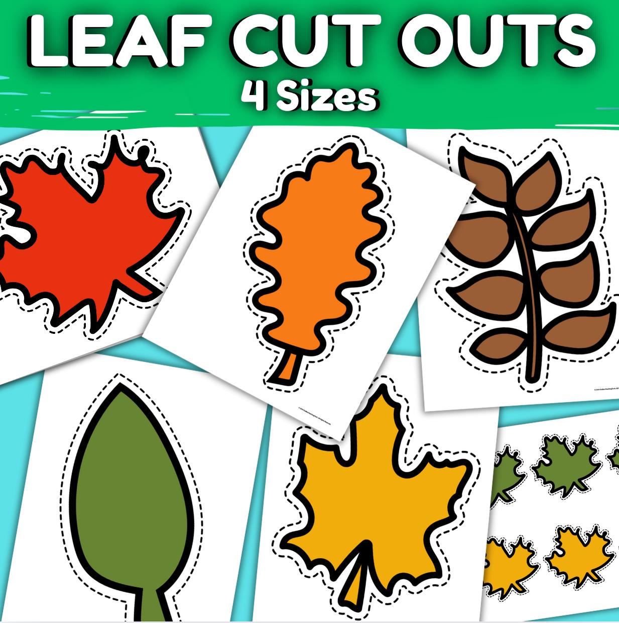 Fall Leaf Cutouts: Printable Templates for Crafts & Decor (PDF Download ...