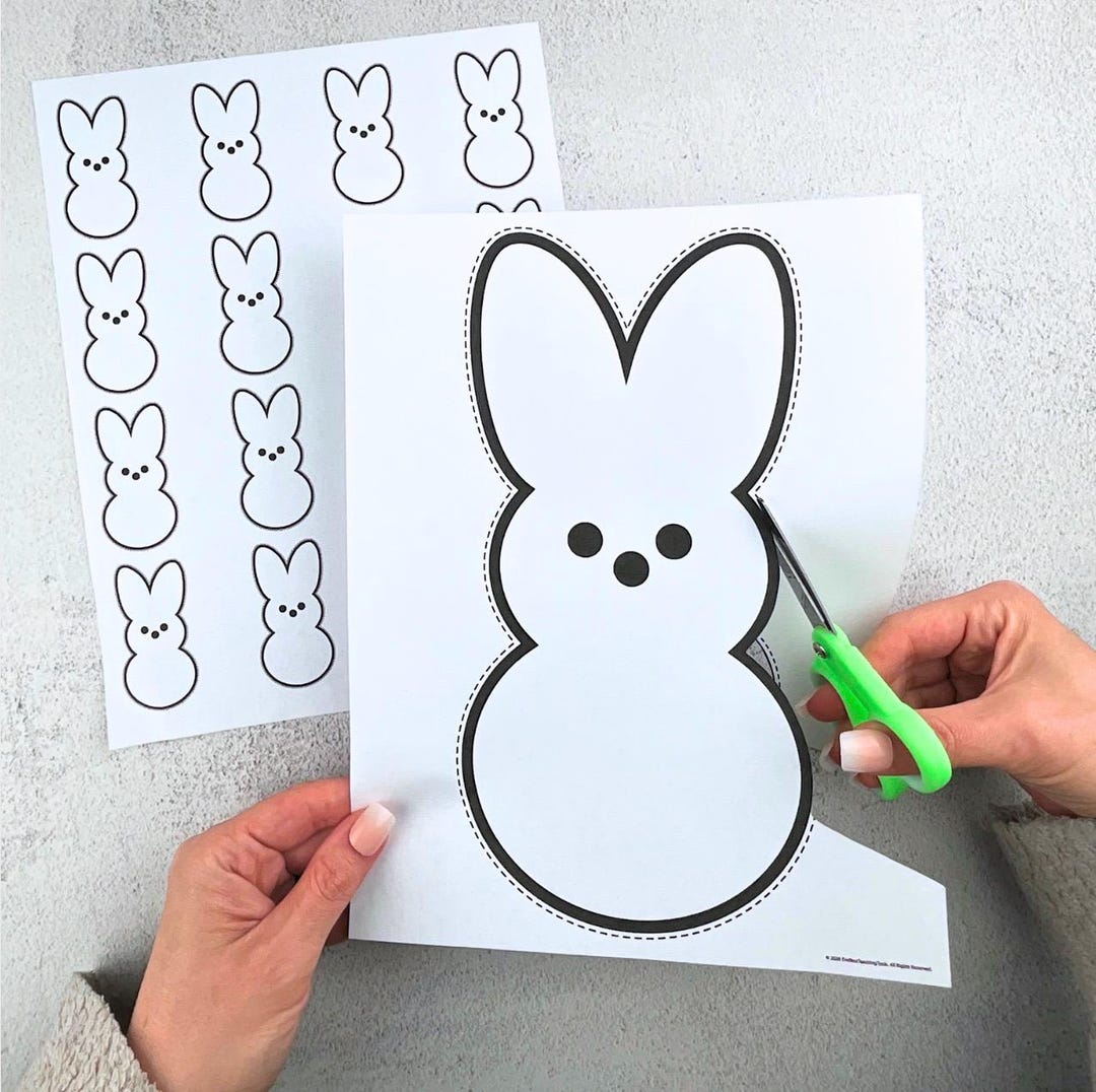 Easter Bunny Craft Template | Printable Bunny Cutouts for Kids | Spring ...