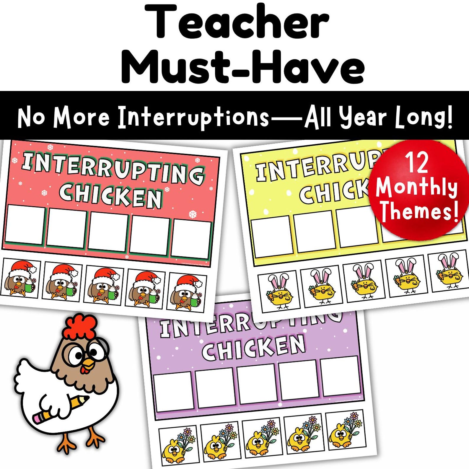 Interrupting Chicken Behavior Charts: Positive Behavior Management Tool ...