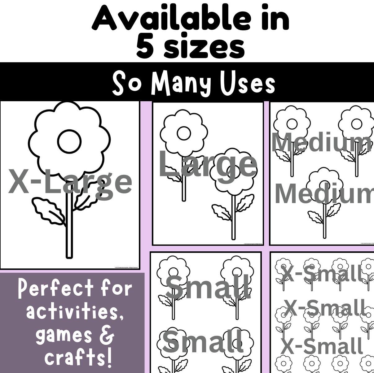 Spring Flower Templates | 5 Designs in 5 Sizes | Fun Spring Crafts ...