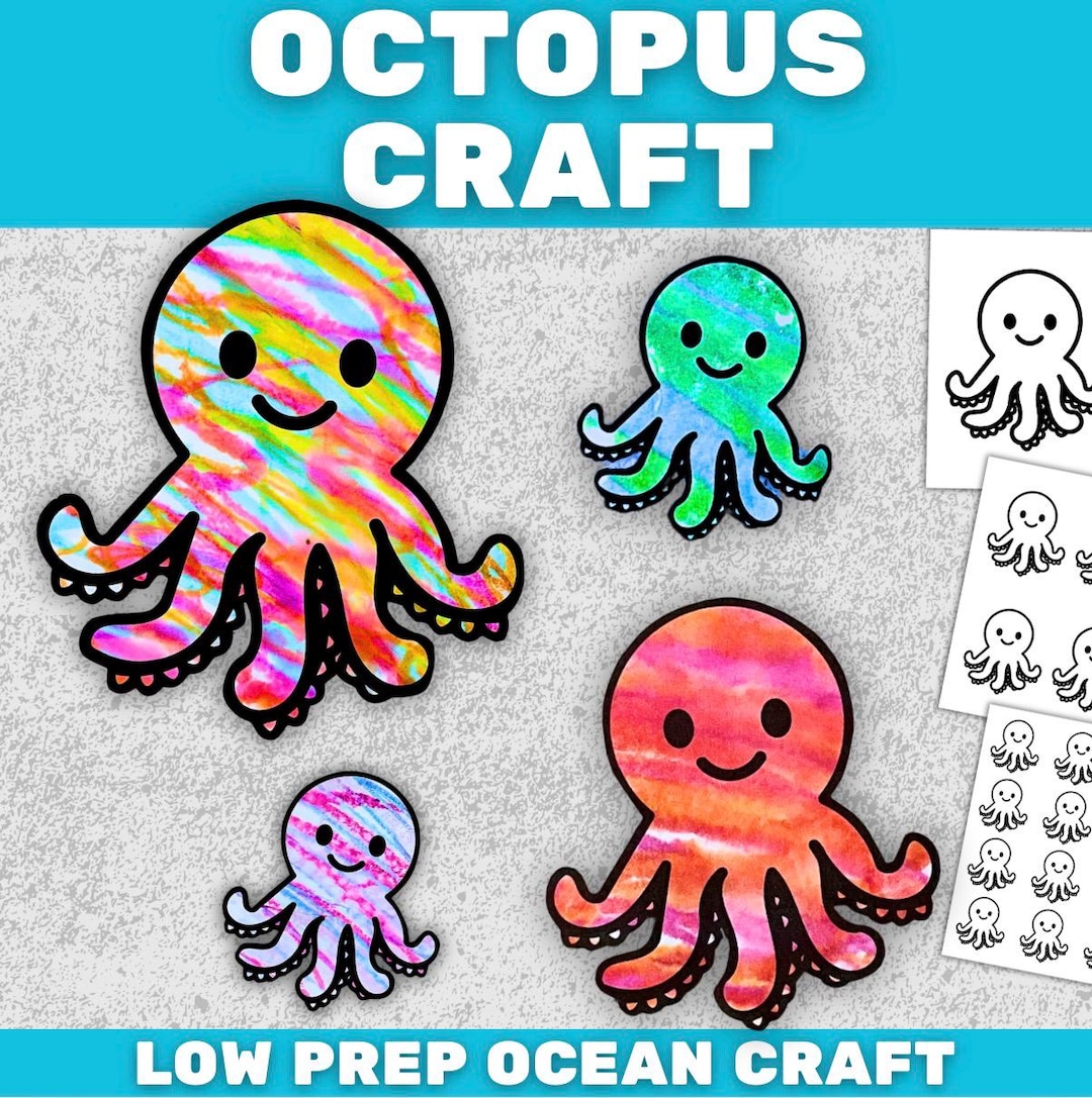 Printable Octopus Craft for Kids | Ocean Animal Process Art Activity ...