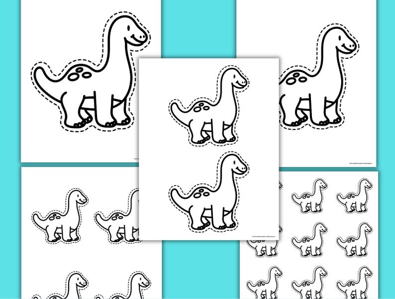 Dinosaur Cut-out Printables: Classroom Crafts & Coloring Pages (PDF ...
