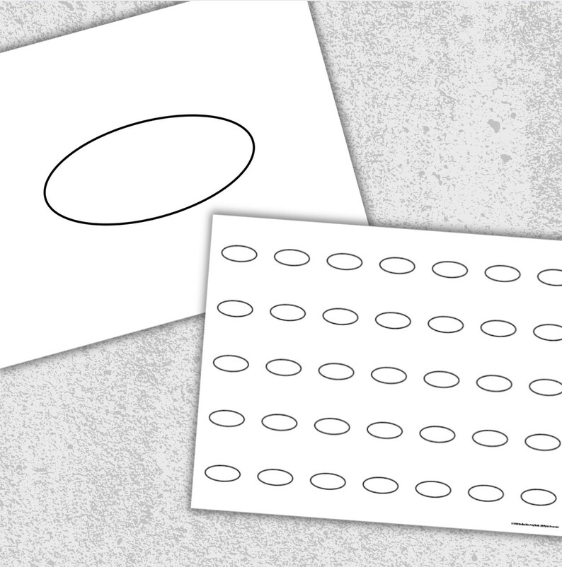 Ellipse Templates Printable | Oval Shape Outlines for Tracing, Crafts ...