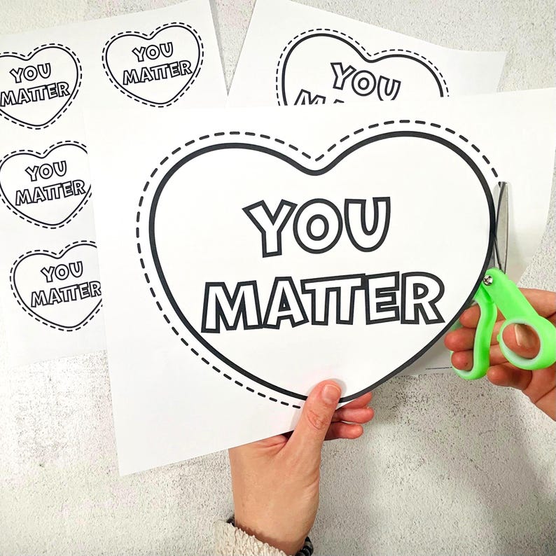 Positive Affirmation Heart Cut-outs | Printable Classroom Decor ...