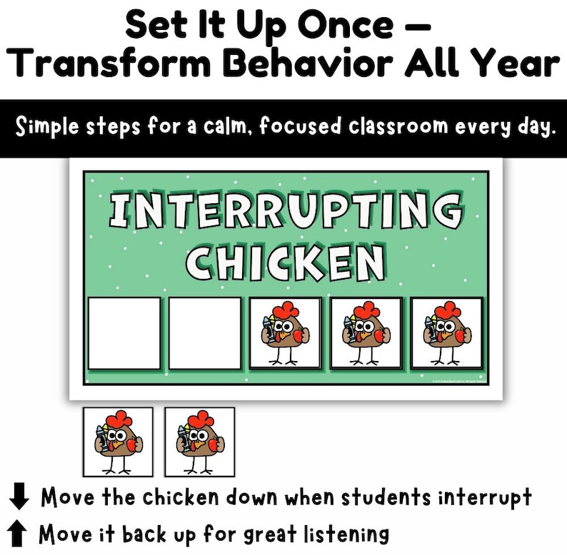 Interrupting Chicken Behavior Charts: Positive Behavior Management Tool ...