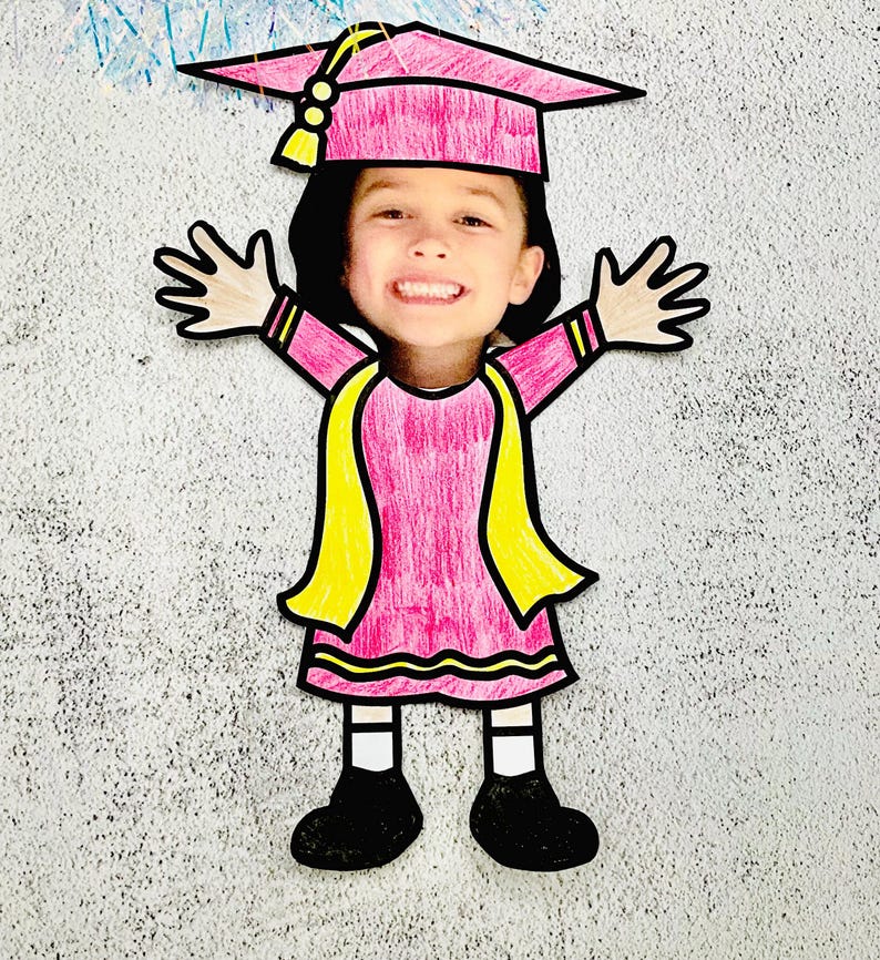 DIY Graduation Cap and Gown Template: Photo Keepsake Craft (PDF ...