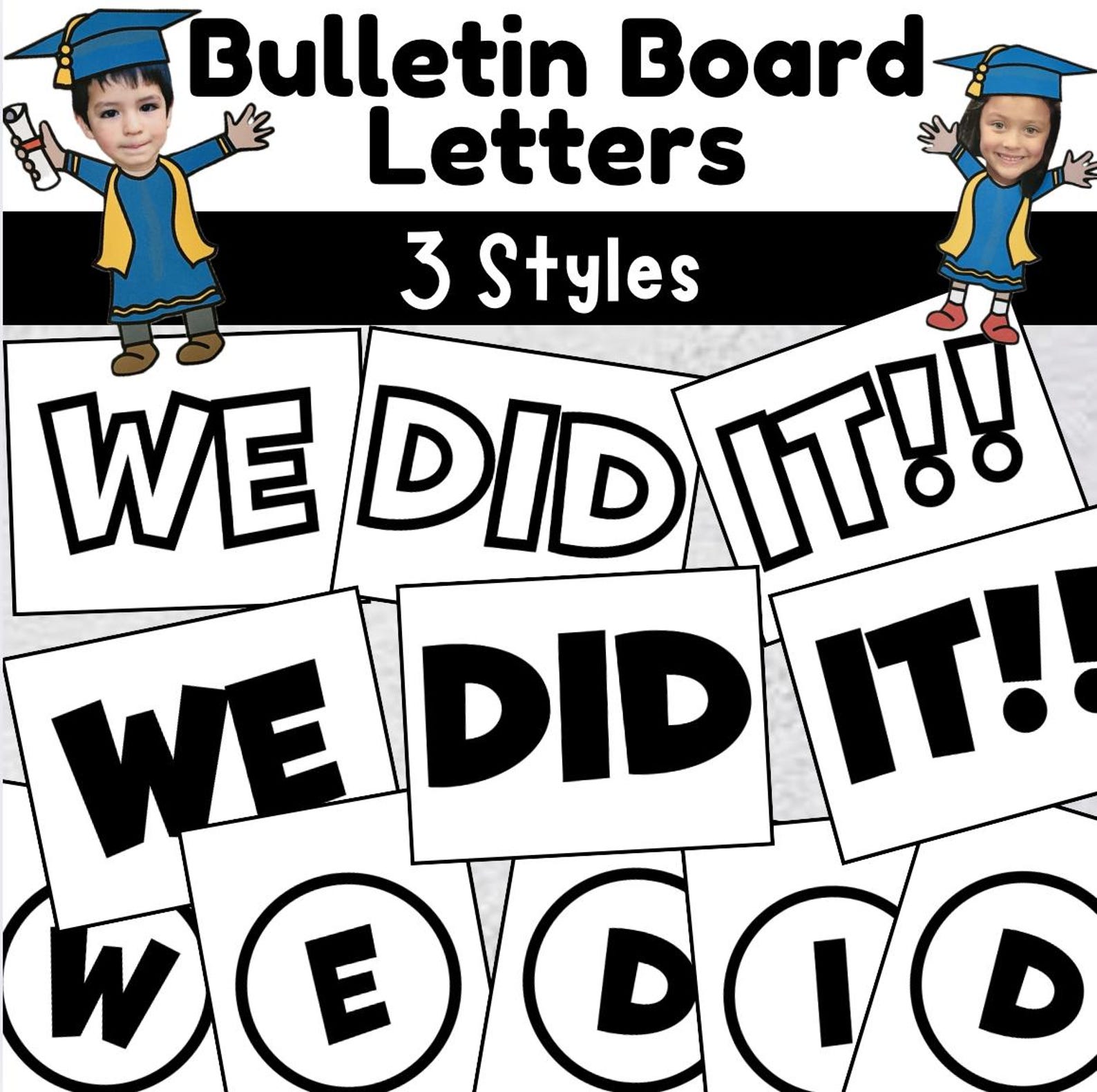 Blue Graduation Cap and Gown Template | End of Year Bulletin Board ...