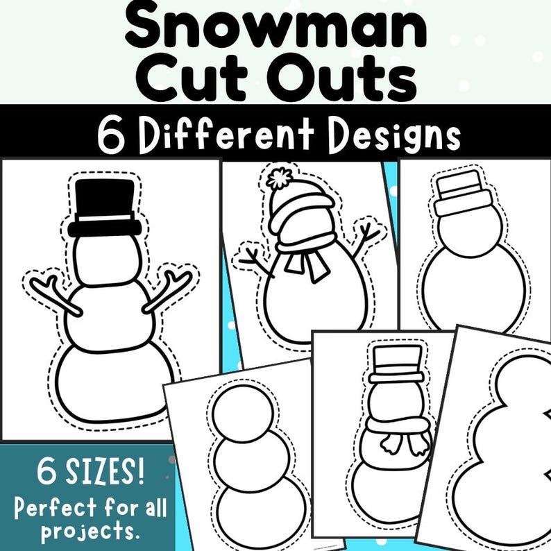 Snowman Cut-out Templates | Winter Crafts, Classroom Projects (PDF ...