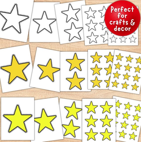Yellow Star Template Printable