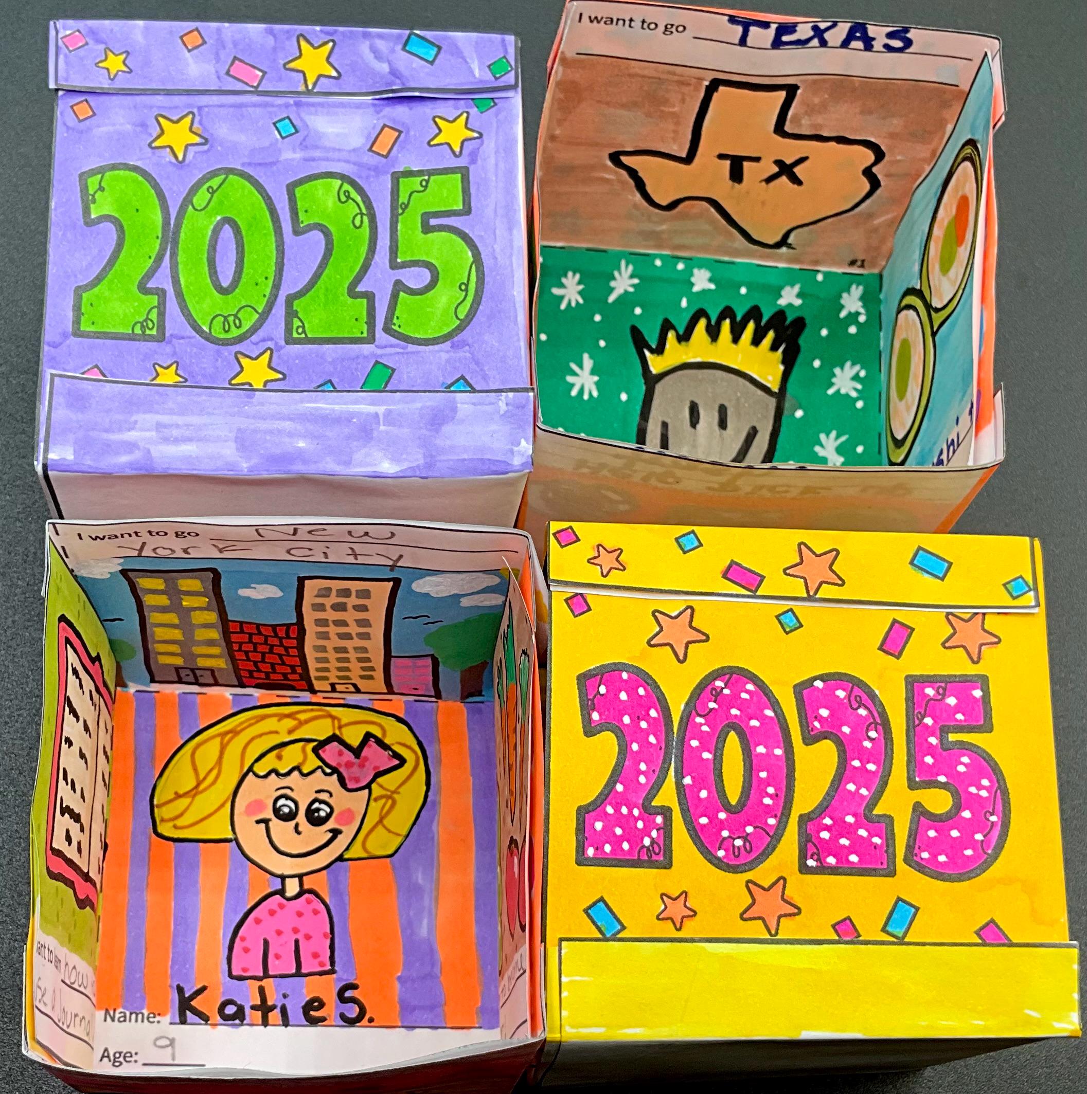3D New Year Resolution Craft for Kids – 2025 Printable Goal-setting ...