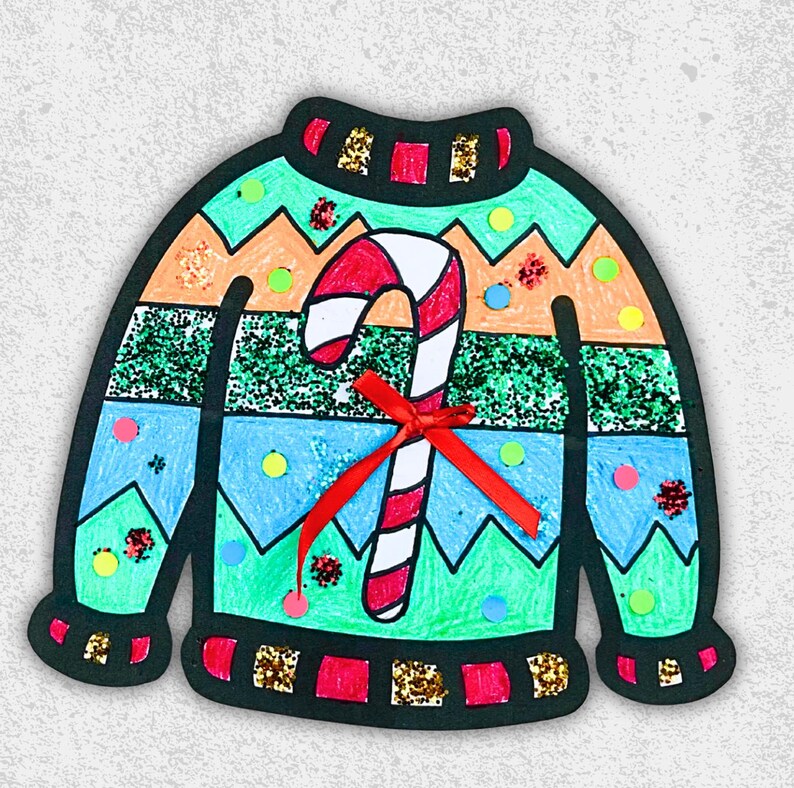 Ugly Christmas Sweater Templates Printable | 5 Designs, 2 Sizes ...