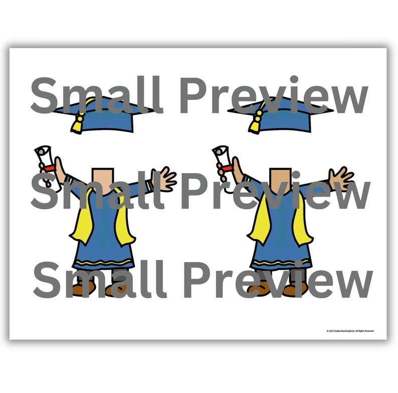 Blue Graduation Cap and Gown Craft | Student Photo Keepsake (PDF) - Etsy
